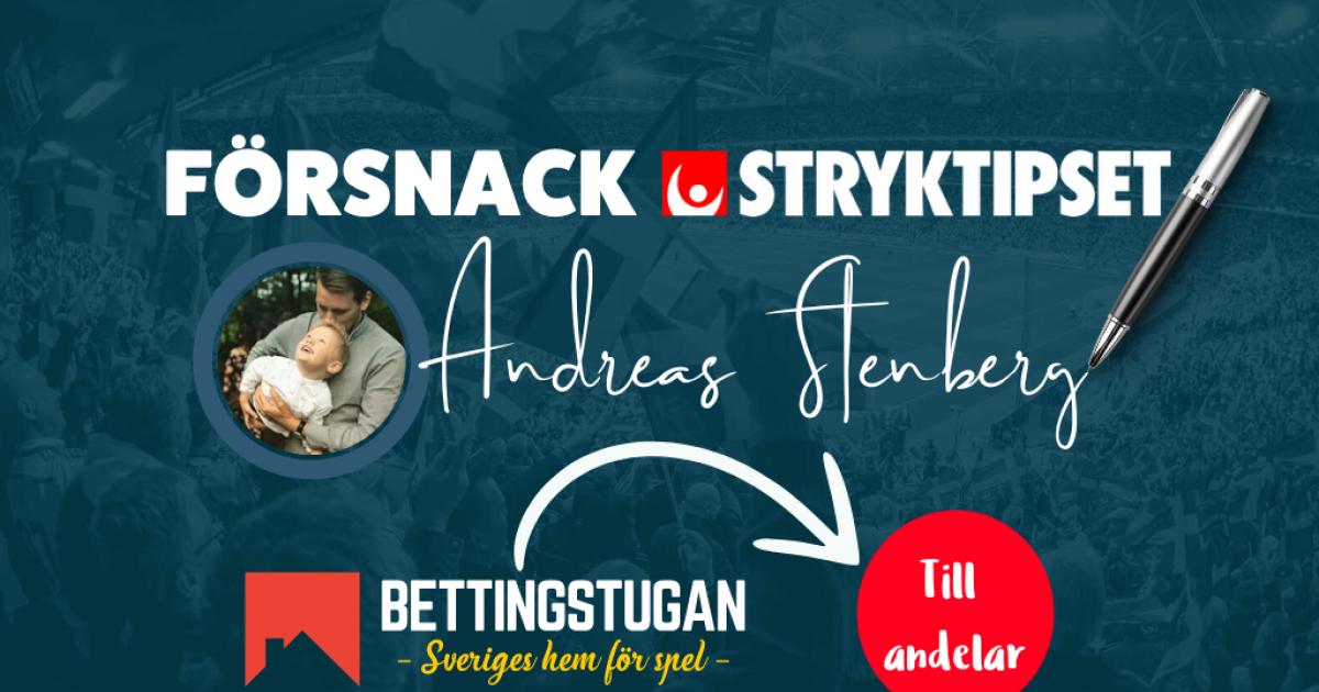 Stenberg inför Stryktipset med jackpot: "Helgens omgång kittlar lite…